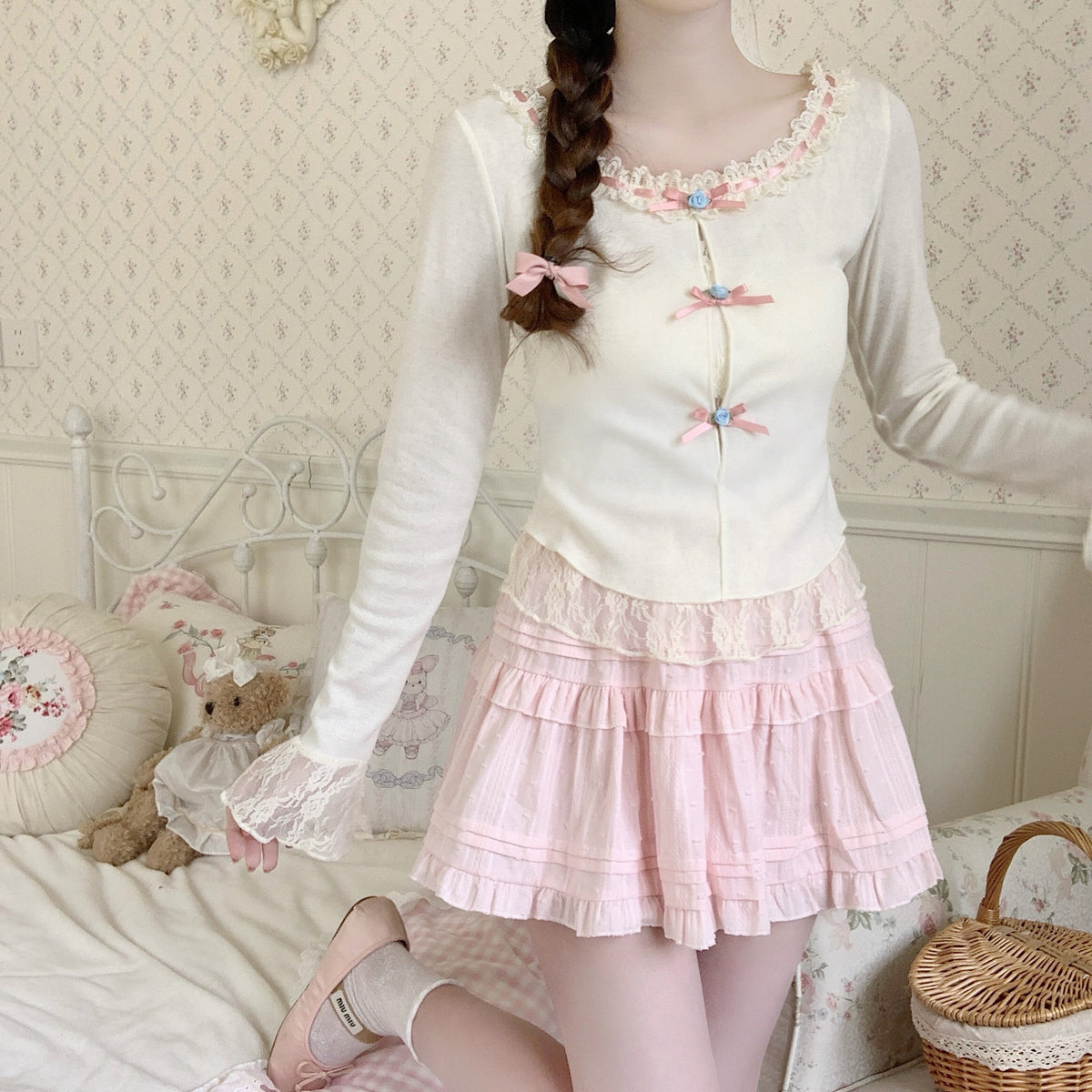 Balletcore Pink Mini Skirt