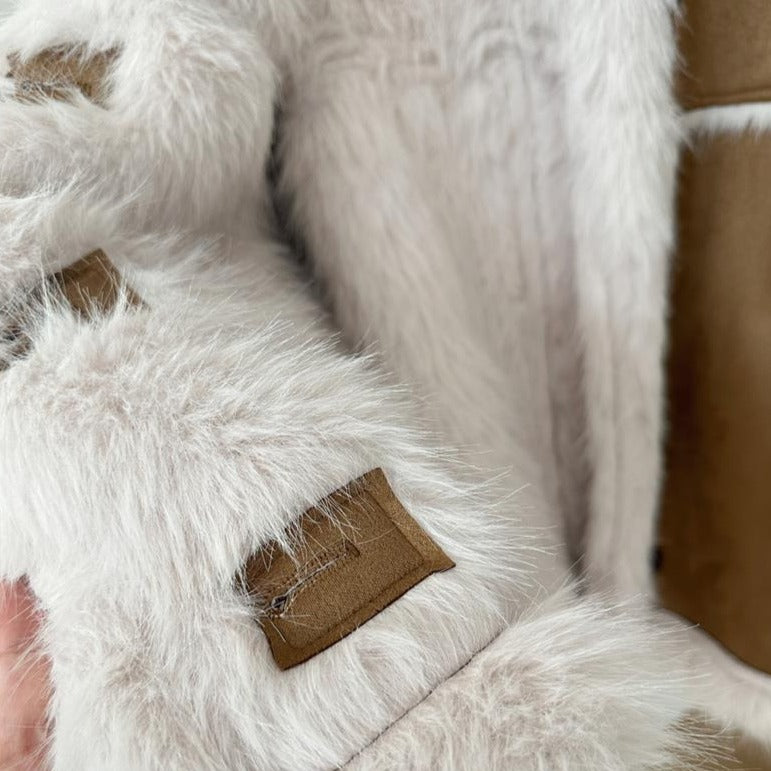 Thick Patchwork Fleece Coat