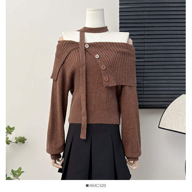 Coquette Off Shoulder Knitted Top